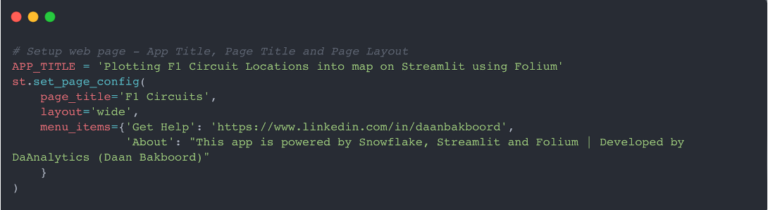 Plotting F1 Circuit Locations into a map on Streamlit using Folium ...