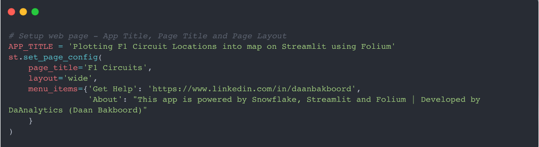 Plotting F1 Circuit Locations into a map on Streamlit using Folium ...